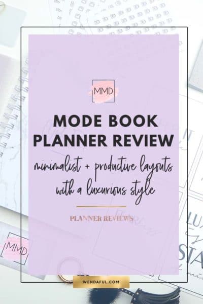 Mode Book by Mod Mode Designs Planner Review | Wendaful Planning ...