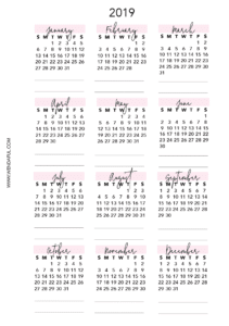 2019 Year-At-A-Glance Planner Insert + Automating Calendars | Wendaful ...