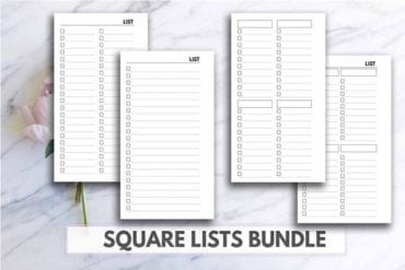 Free Printable Planners: Cute Lists for Personal & Pocket Planners ...
