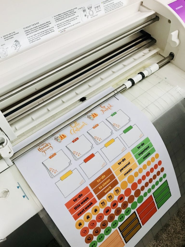 Free Fall Print & Cut Stickers | Wendaful Planning – Planners ...