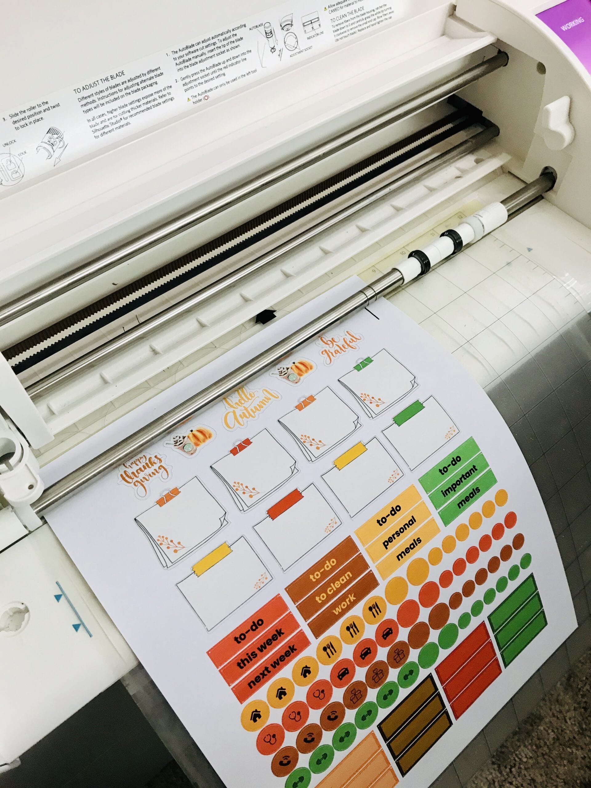 Free Fall Print & Cut Stickers | Wendaful Planning – Planners ...