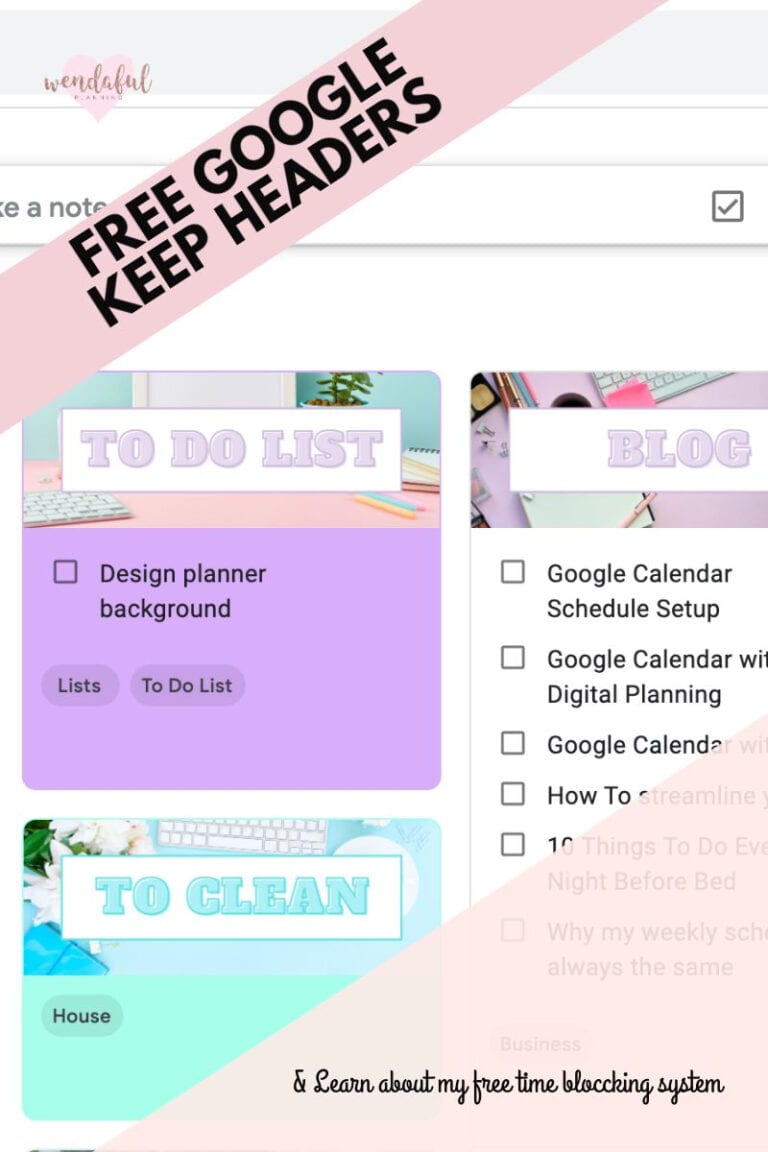 Time Blocking using Google Calendar & Google Keep with FREE Google Keep ...