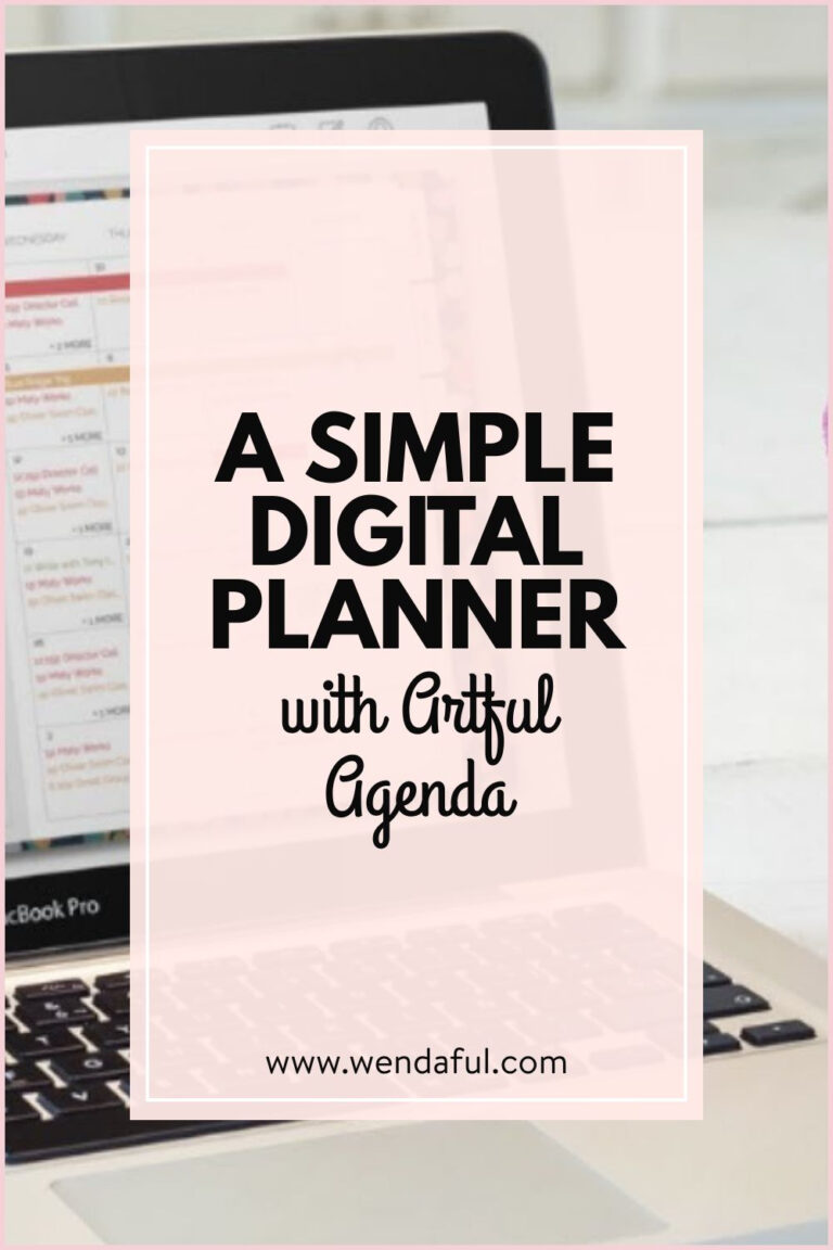 A Simple Digital Planner with Artful Agenda + A Giveaway! | Wendaful Planning – Planners ...