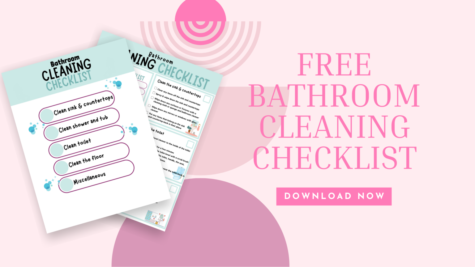 Step-by-Step House Cleaning Guides (Free Bathroom Printable Included ...