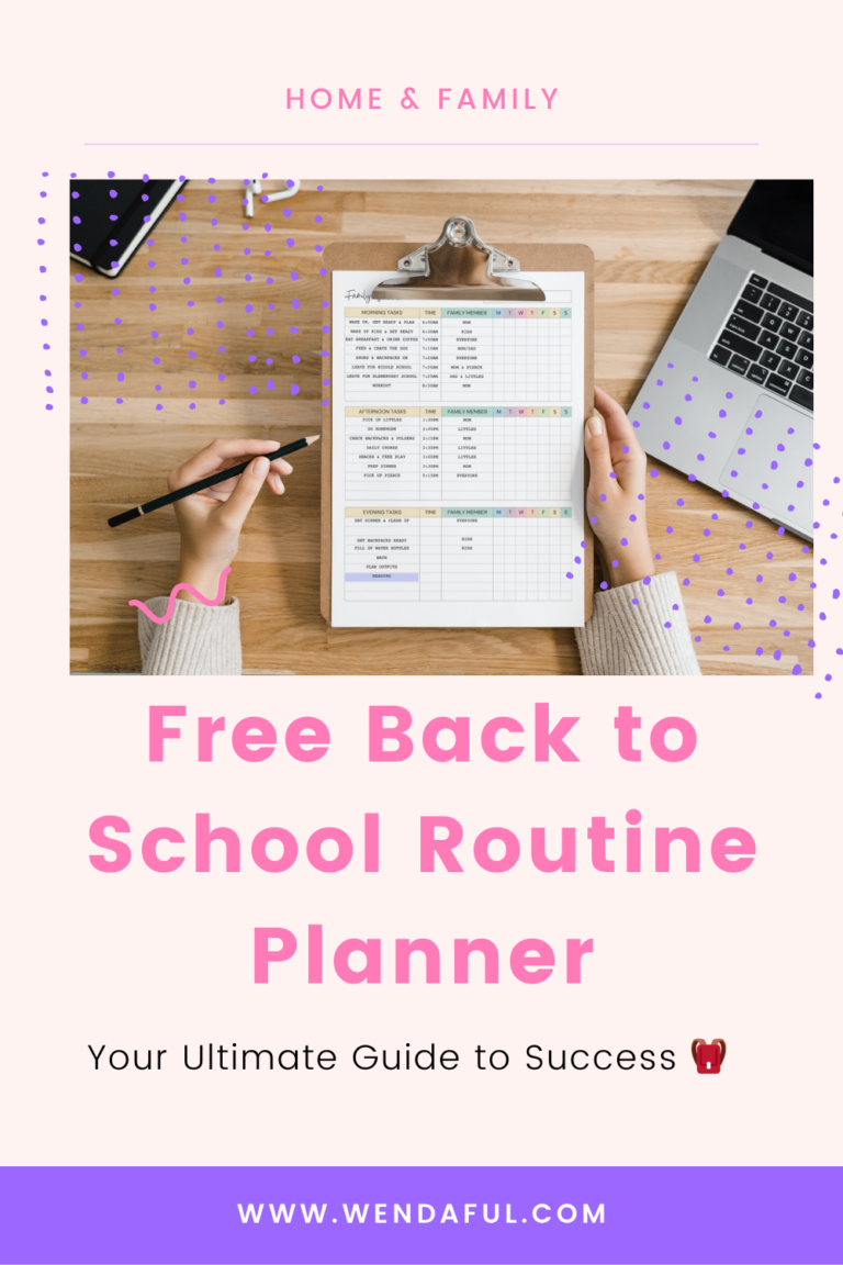 Back to School Routine: Your Ultimate Guide to Success 🎒 | Wendaful Planning – Planners ...