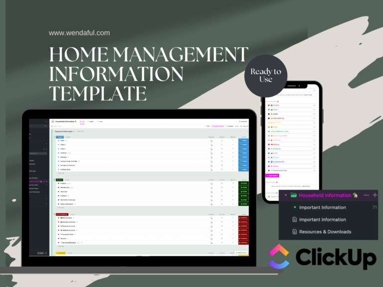 Mastering ClickUp for Personal Use | Wendaful Planning – Planners, Productivity & Organization